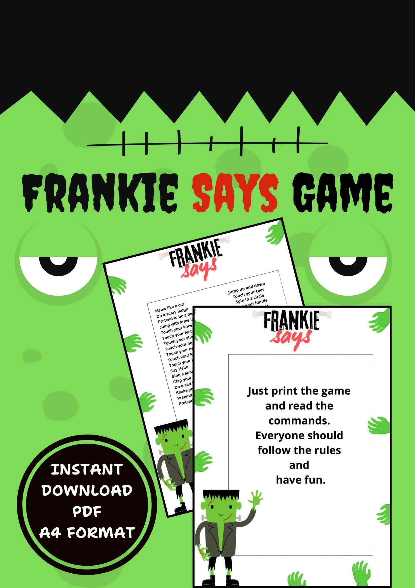 The Ultimate Halloween Party Game: Frankie Says Halloween Game Family ...