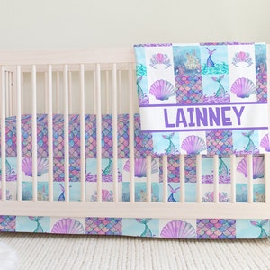 Mermaid Crib Bedding Set, Mermaid Baby, Mermaid Nursery Bedding ...