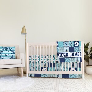 Rocket Nursery, Outer Space Nursery Bedding, Personalized Baby Quilt ...