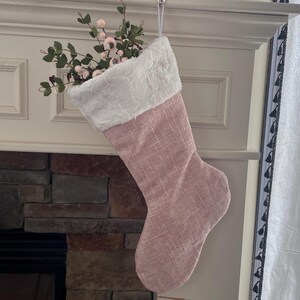 Pink Christmas Stockings Personalized, Baby Girl Stocking, Pink Holiday ...