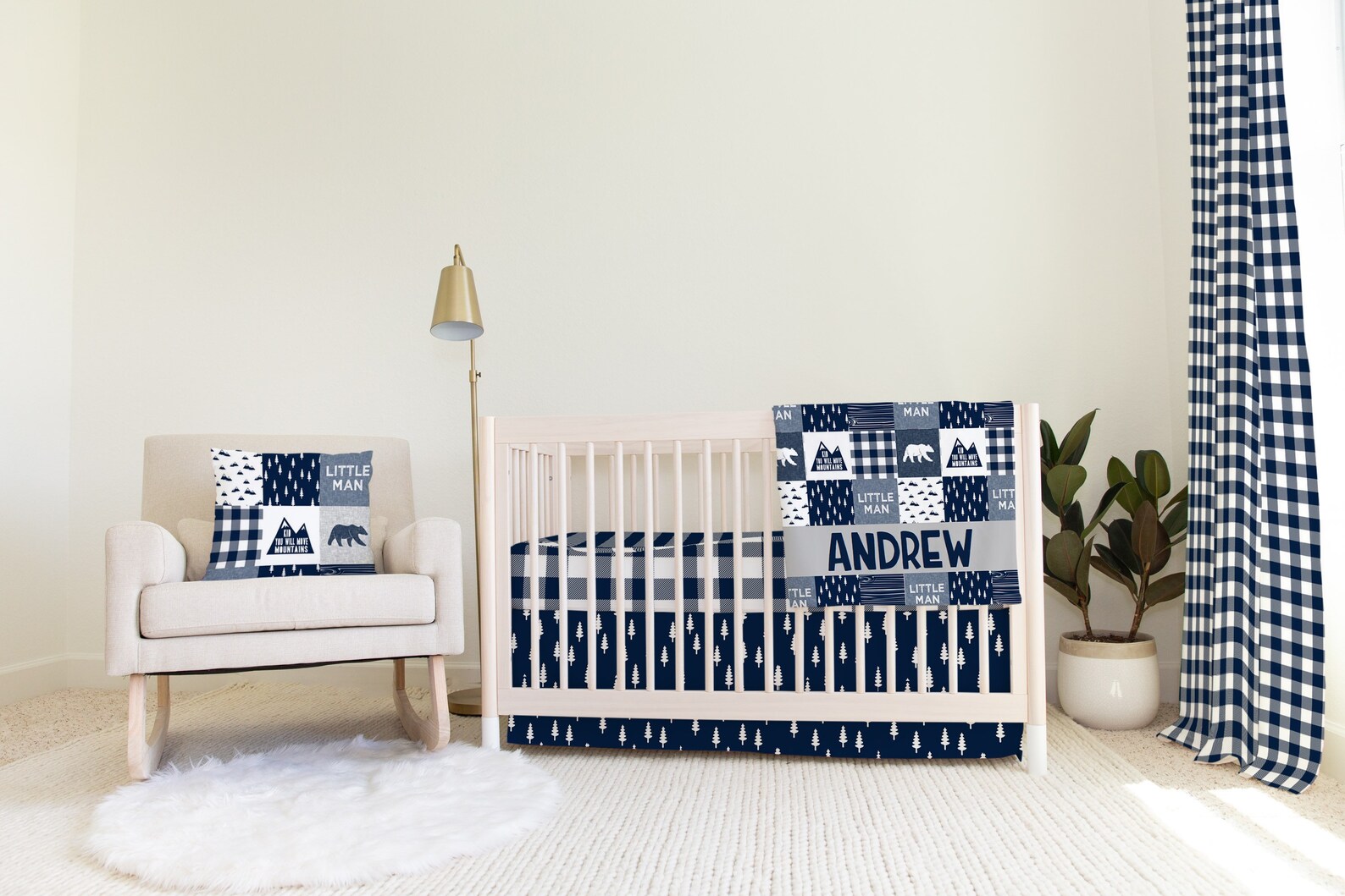 Crib Bedding Set Boy Baby Boy Crib Bedding Sets Woodland - Etsy