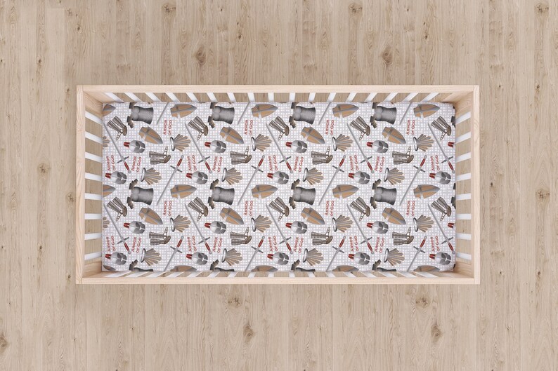 Armor of God Nursery, Christian Baby Quilt, Ephesians 6 Crib Bedding ...