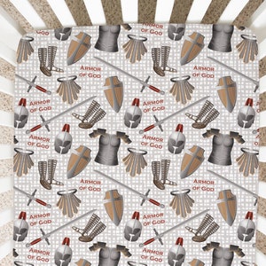 Armor of God Nursery, Christian Baby Quilt, Ephesians 6 Crib Bedding ...