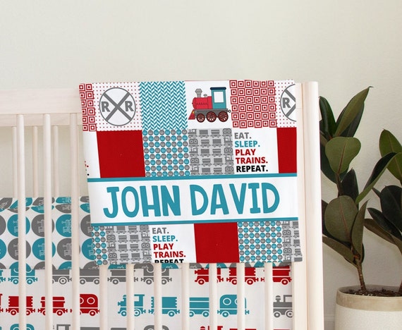 Train Nursery Decor Train Crib Bedding Train Baby Quilt Boy - Etsy