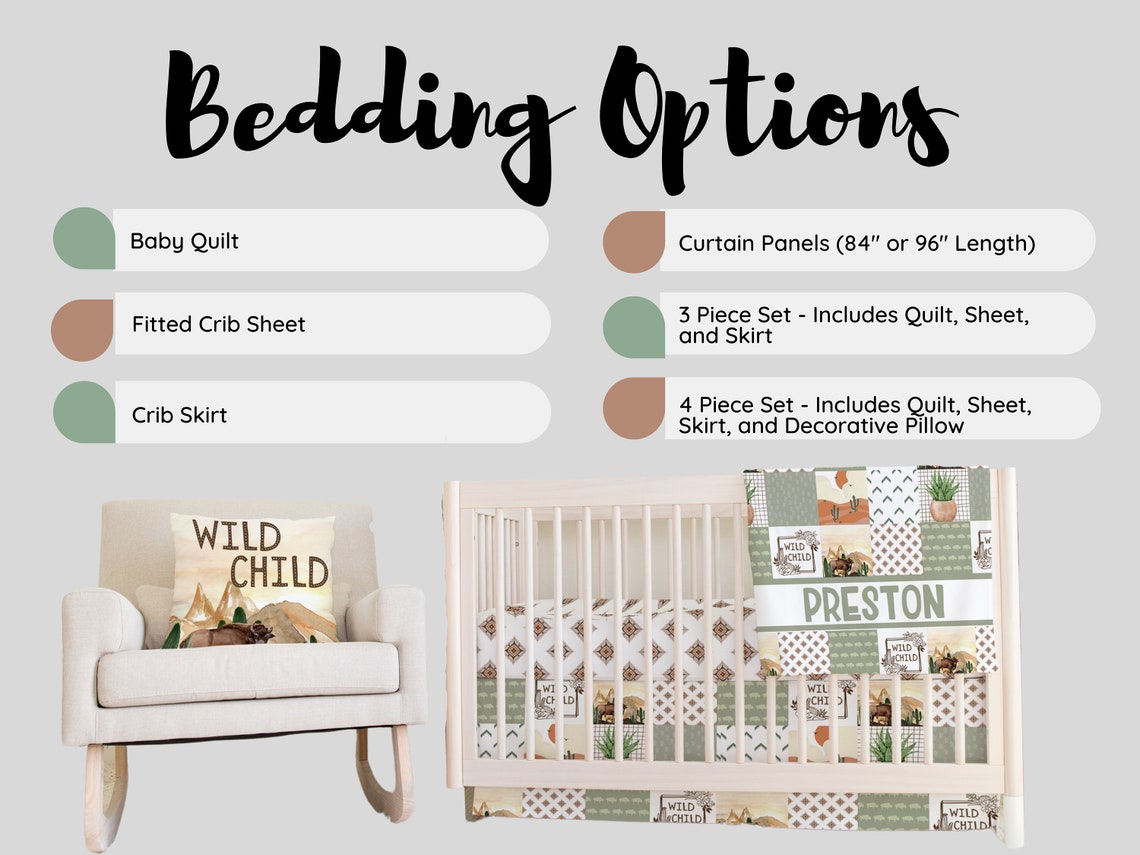 Highland Cow Crib Bedding Set, Highland Cow Nursery Boy, Western Crib ...