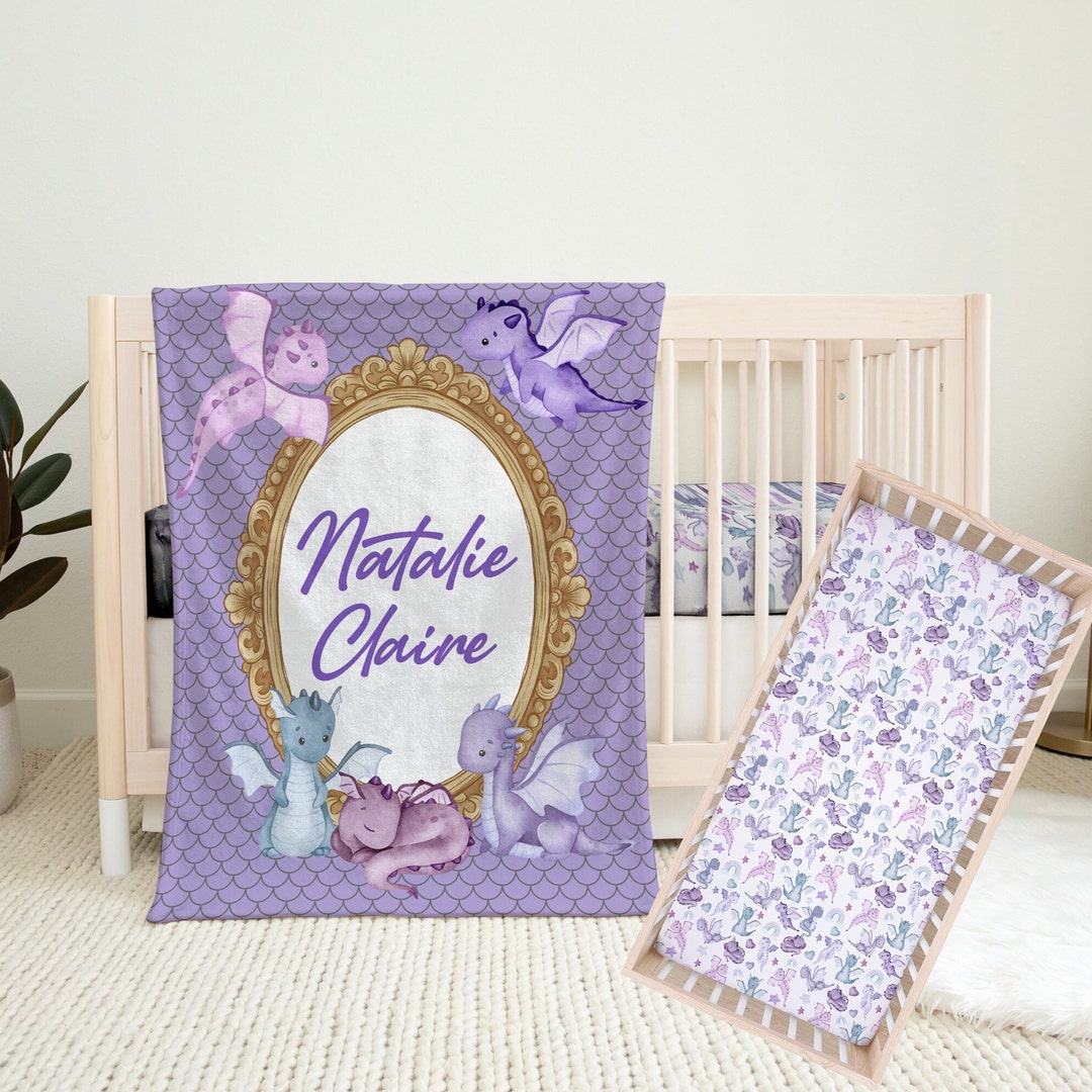 Dragon Crib Set, Dragon Crib Bedding, Fairy Tale Nursery, Personalized ...