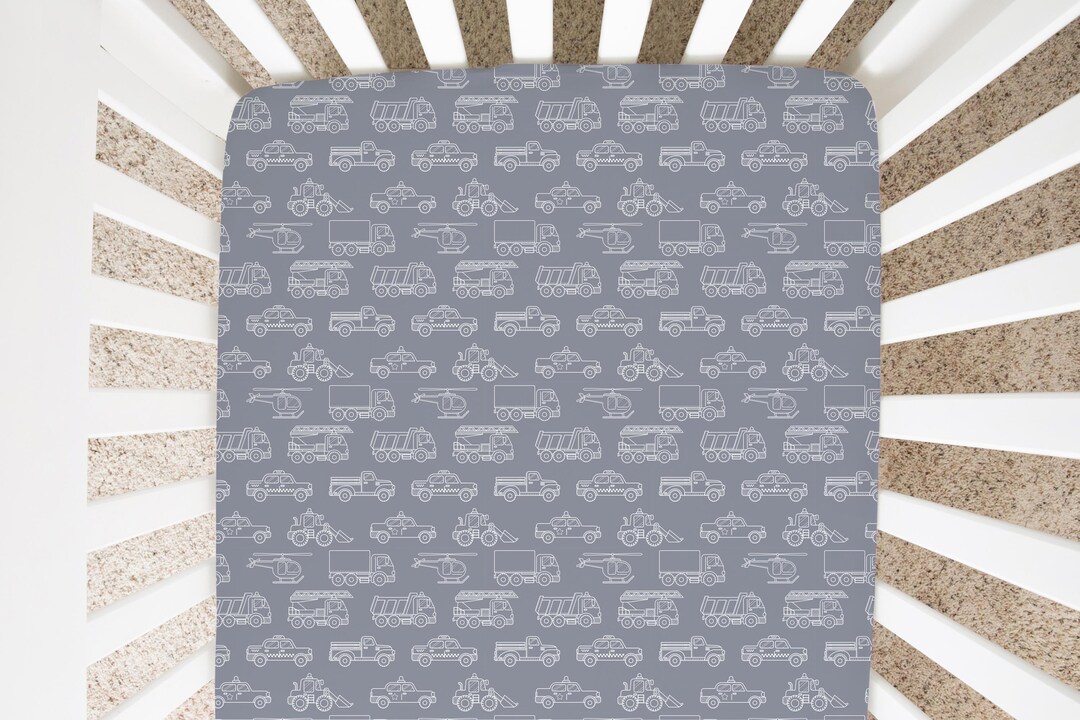 Transportation Crib Bedding, Boys Crib Sheet, Vehicles Nursery Decor ...