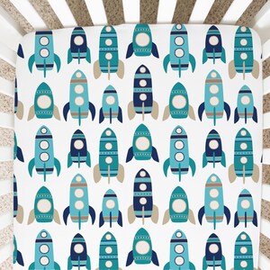 Rocket Nursery, Outer Space Nursery Bedding, Personalized Baby Quilt ...