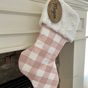 Pink Christmas Stocking, Pink Holiday Decor, Christmas Stocking for ...