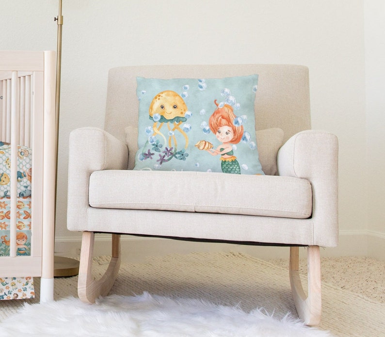 Mermaid Nursery Decor Mermaid Baby Blanket Mermaid Crib - Etsy