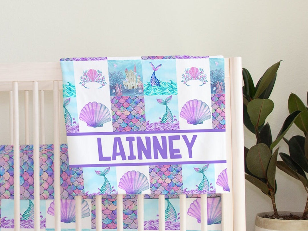 Mermaid Crib Bedding Set, Mermaid Baby, Mermaid Nursery Bedding ...