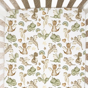 Personalized Dragon Nursery Crib Bed Set, Fairy Tale Theme Bedding ...