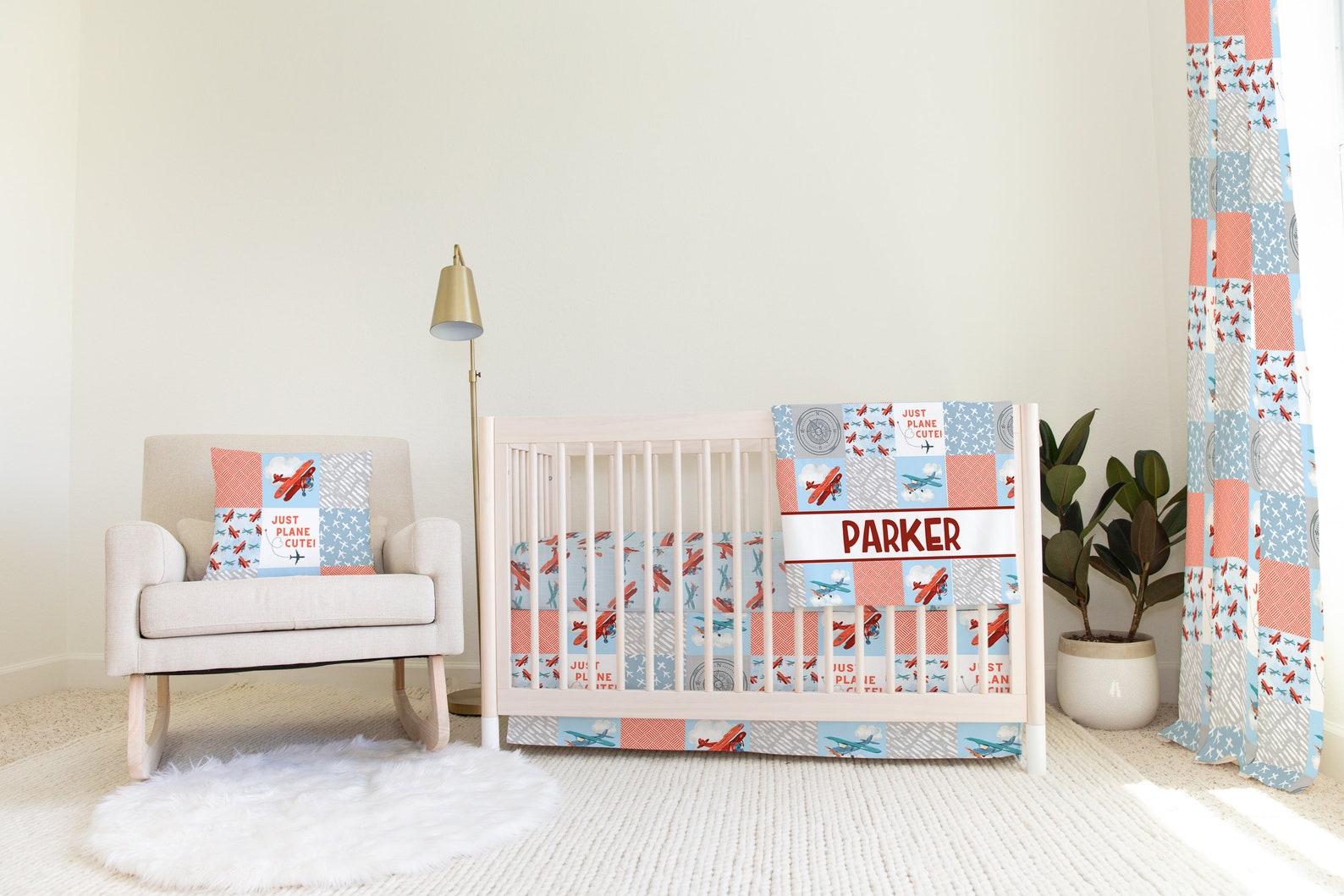 Airplane Crib Bedding Adventure Crib Set Planes Baby Boy - Etsy