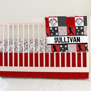 Baseball Crib Bedding Set, Baseball Nursery Bedding, Baseball Baby ...