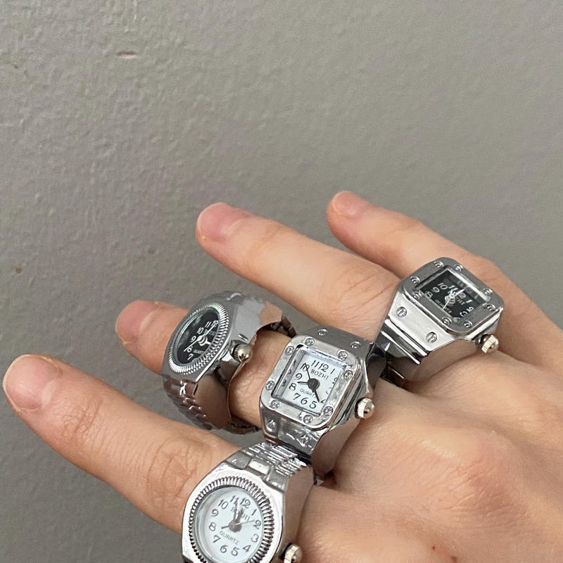 Clock Finger Ring - Etsy