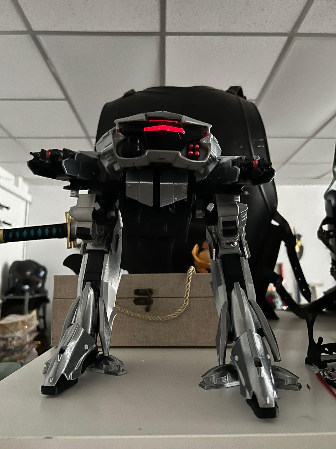 3d Print Robot OCP ED209 Mecha 2014 Silver Black Version LED - Etsy