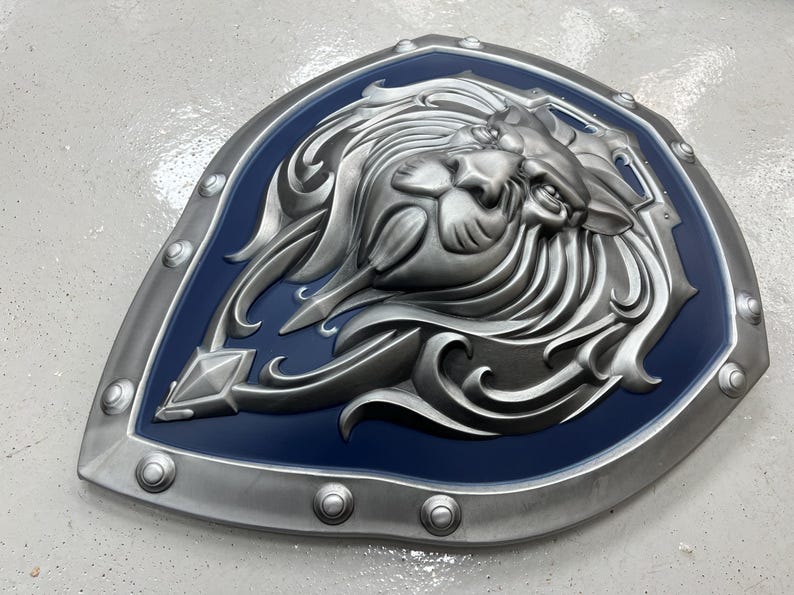 WOW Warcraft Metal Lion Shield Steel Sword Cosplay Weapon Armor - Etsy
