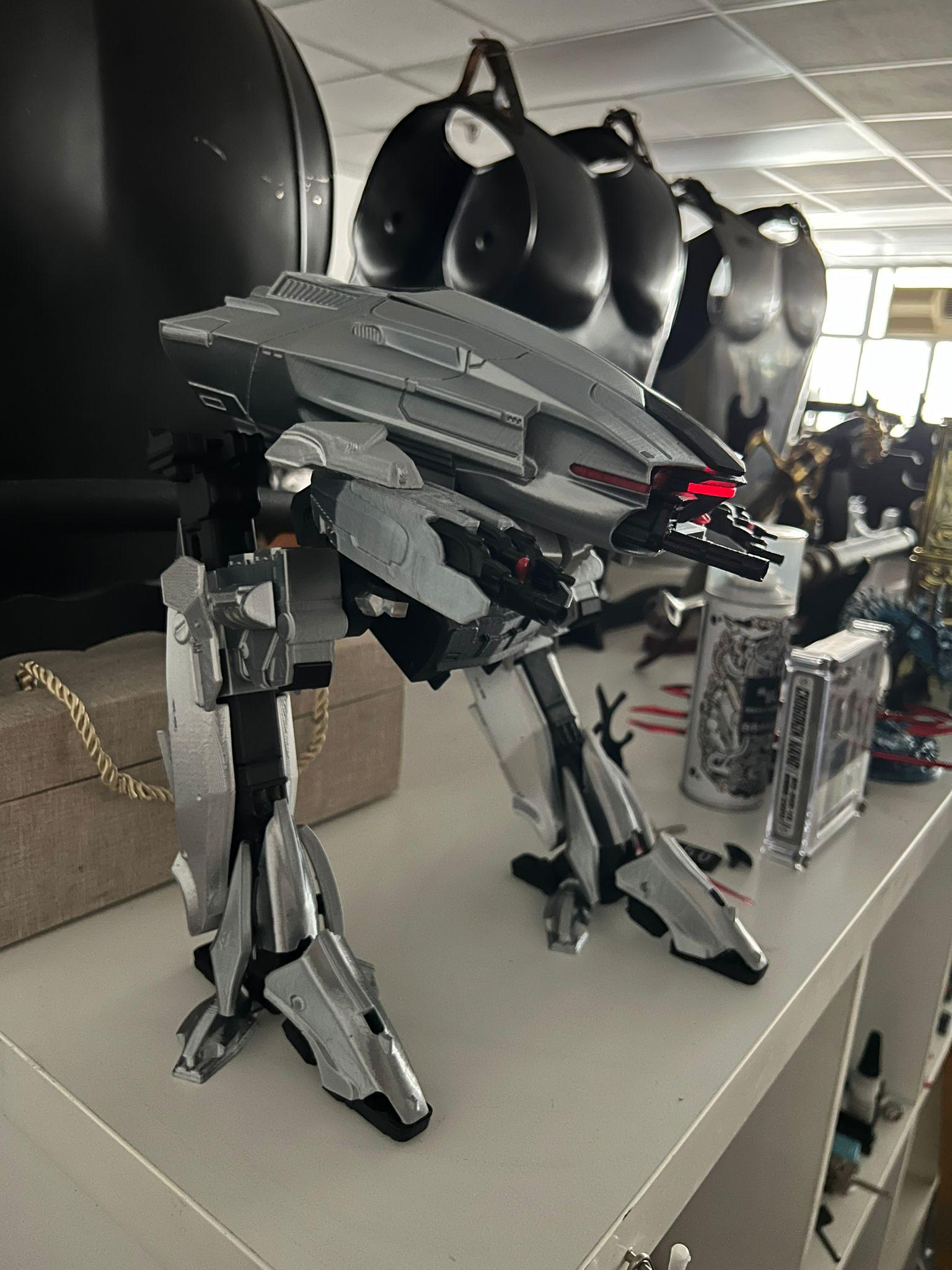3d Print Robot OCP ED209 Mecha 2014 Silver Black Version LED - Etsy