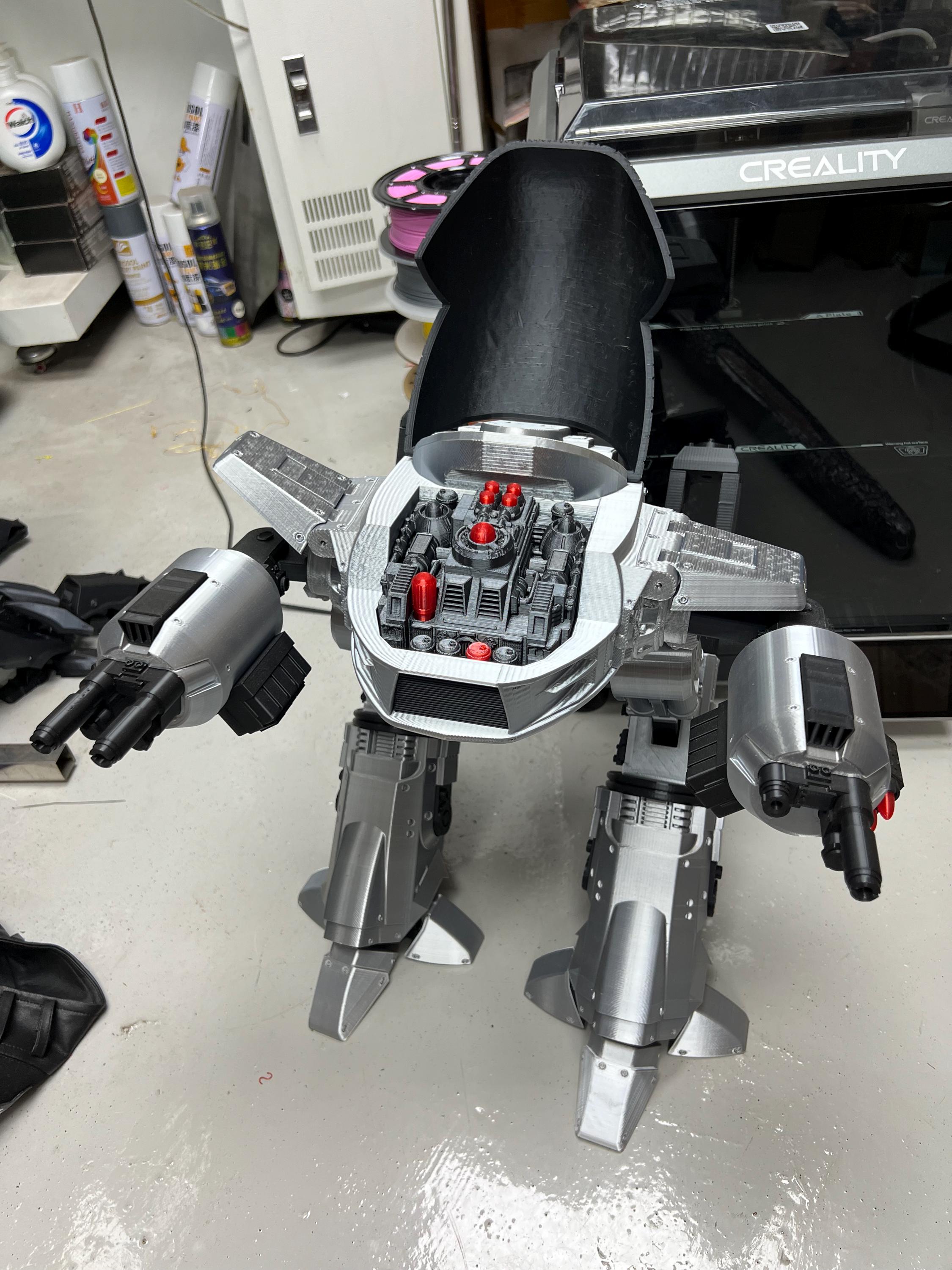 3d Print Robot OCP ED209 Mecha 2014 Silver Black Version LED - Etsy