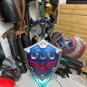 Steel Link Hylian Shield Master Sword Cosplay Metal Weapon Armor - Etsy
