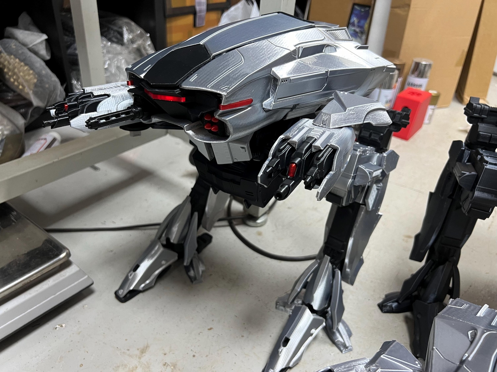 3d Print Robot Robocop OCP ED-209 Mecha ED209 1987 2014 Sliver Black ...
