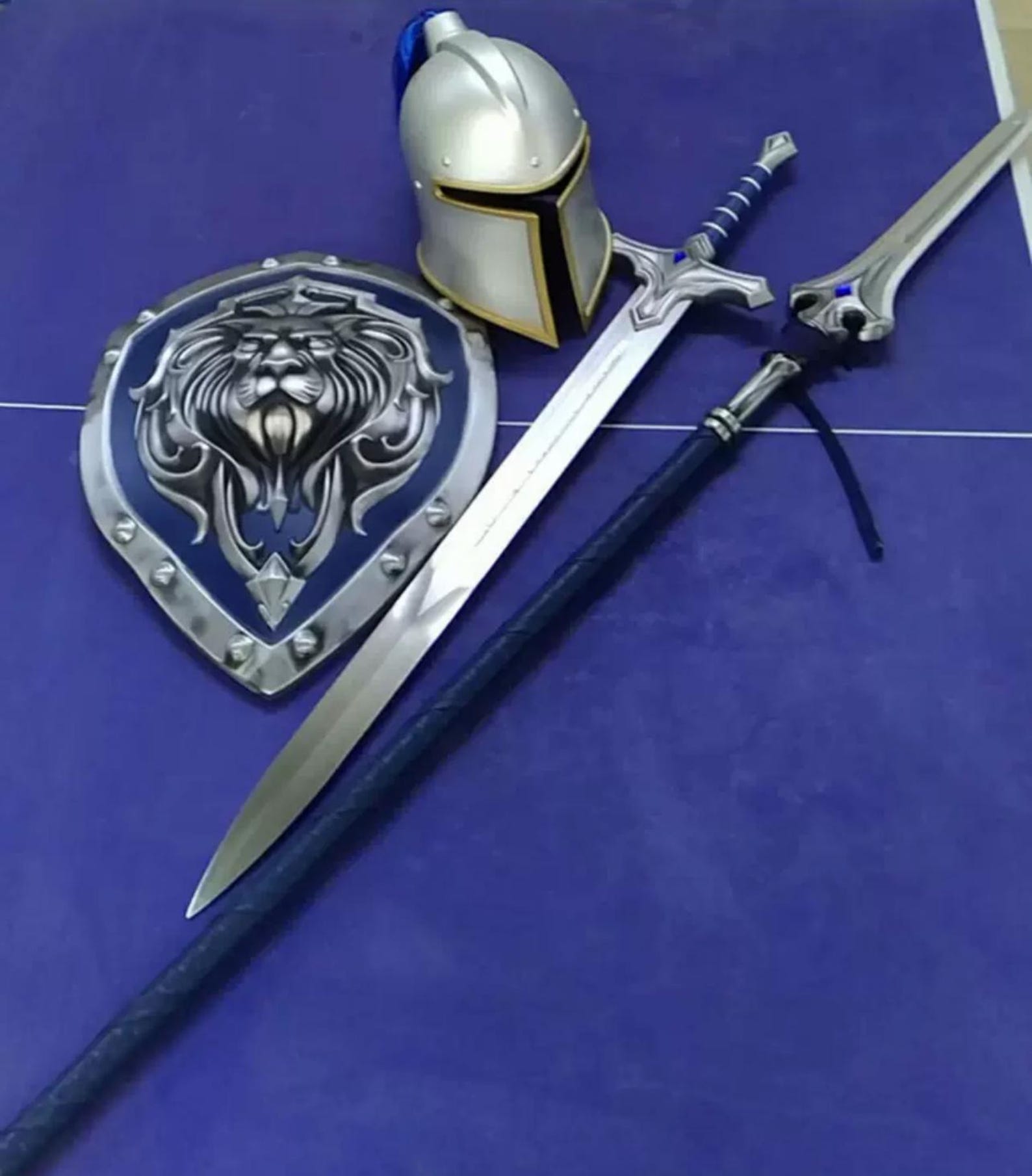 WOW Warcraft Metal Lion Shield Steel Sword Cosplay Weapon Armor - Etsy