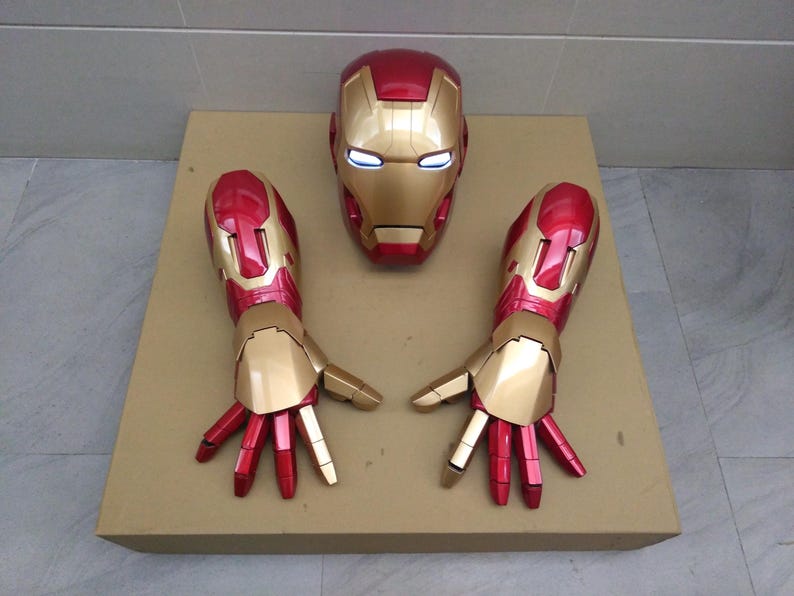 Ironman Iron Man LED Palm Hand Forearm Arm With Laser Light Gauntlet ...