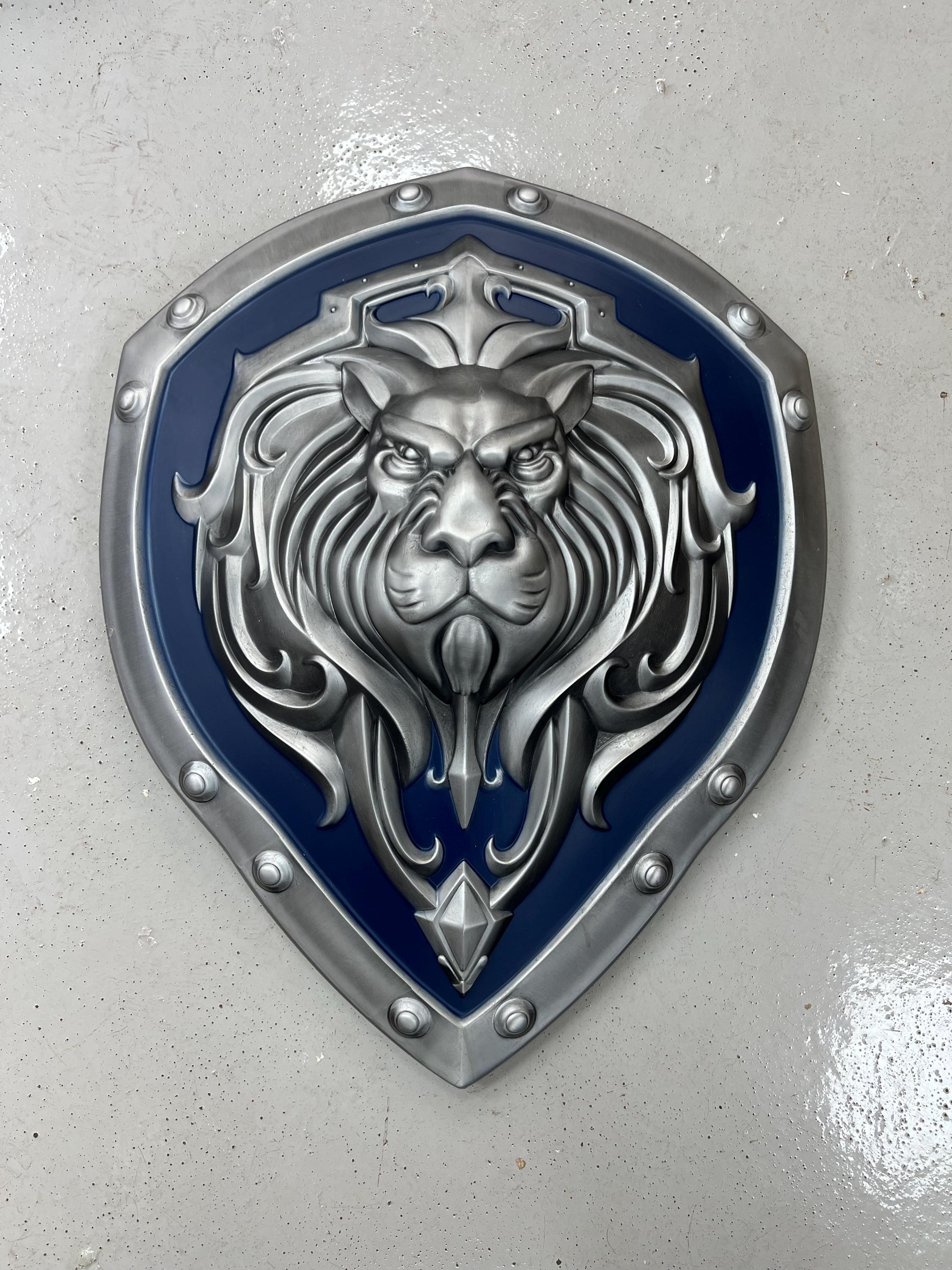 WOW Warcraft Metal Lion Shield Steel Sword Cosplay Weapon Armor - Etsy