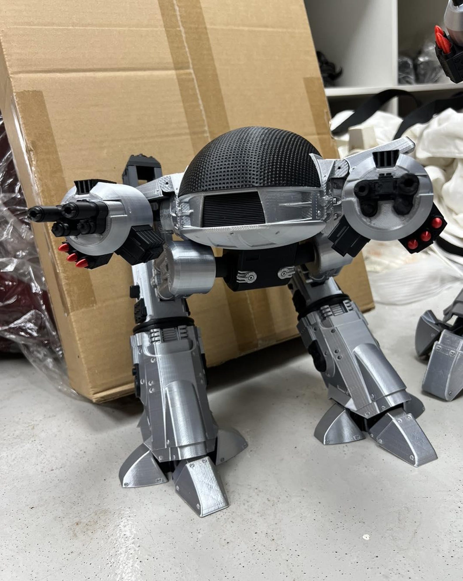 3d Print Robot Robocop OCP ED-209 Mecha ED209 1987 2014 Sliver Black ...