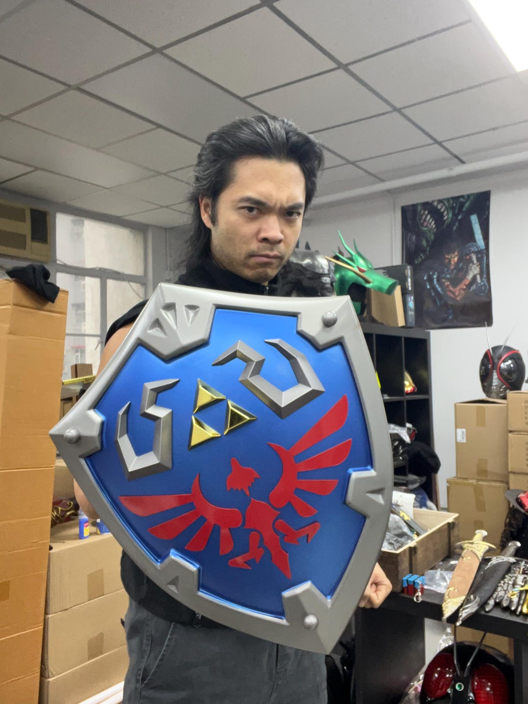 Steel Link Hylian Shield Master Sword Cosplay Metal Weapon Armor - Etsy