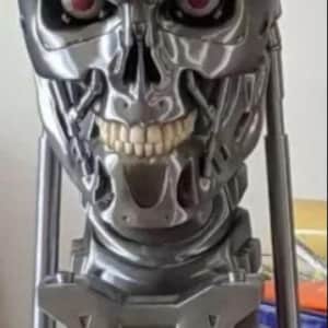 3d Print LED Terminator Head T800 T2 Bust Head Cosplay Prop Halloween ...