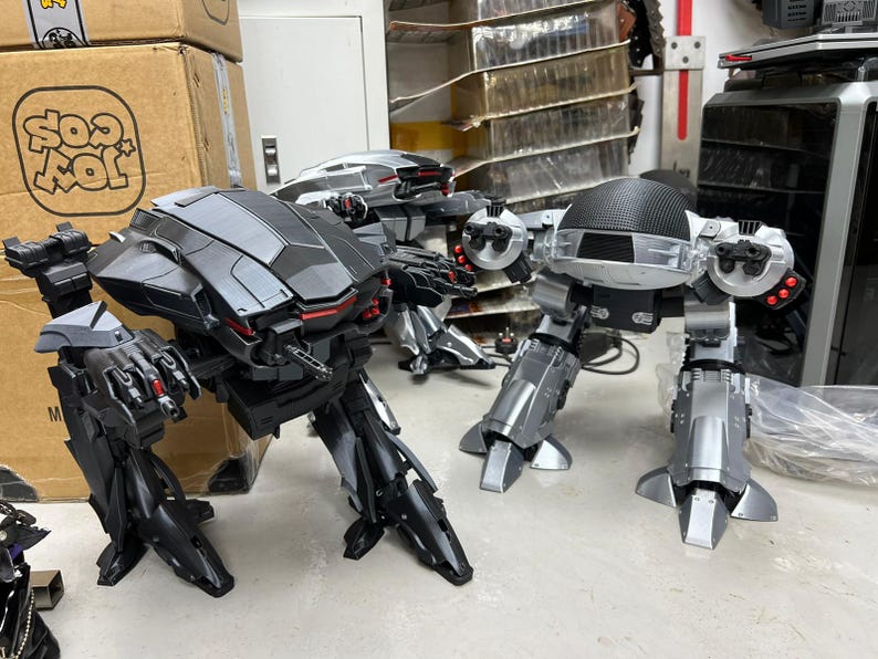 3d Print Robot Robocop OCP ED-209 Mecha ED209 1987 2014 Sliver Black ...