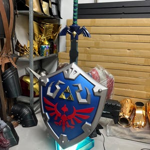 Steel Link Hylian Shield Master Sword Cosplay Metal Weapon Armor - Etsy