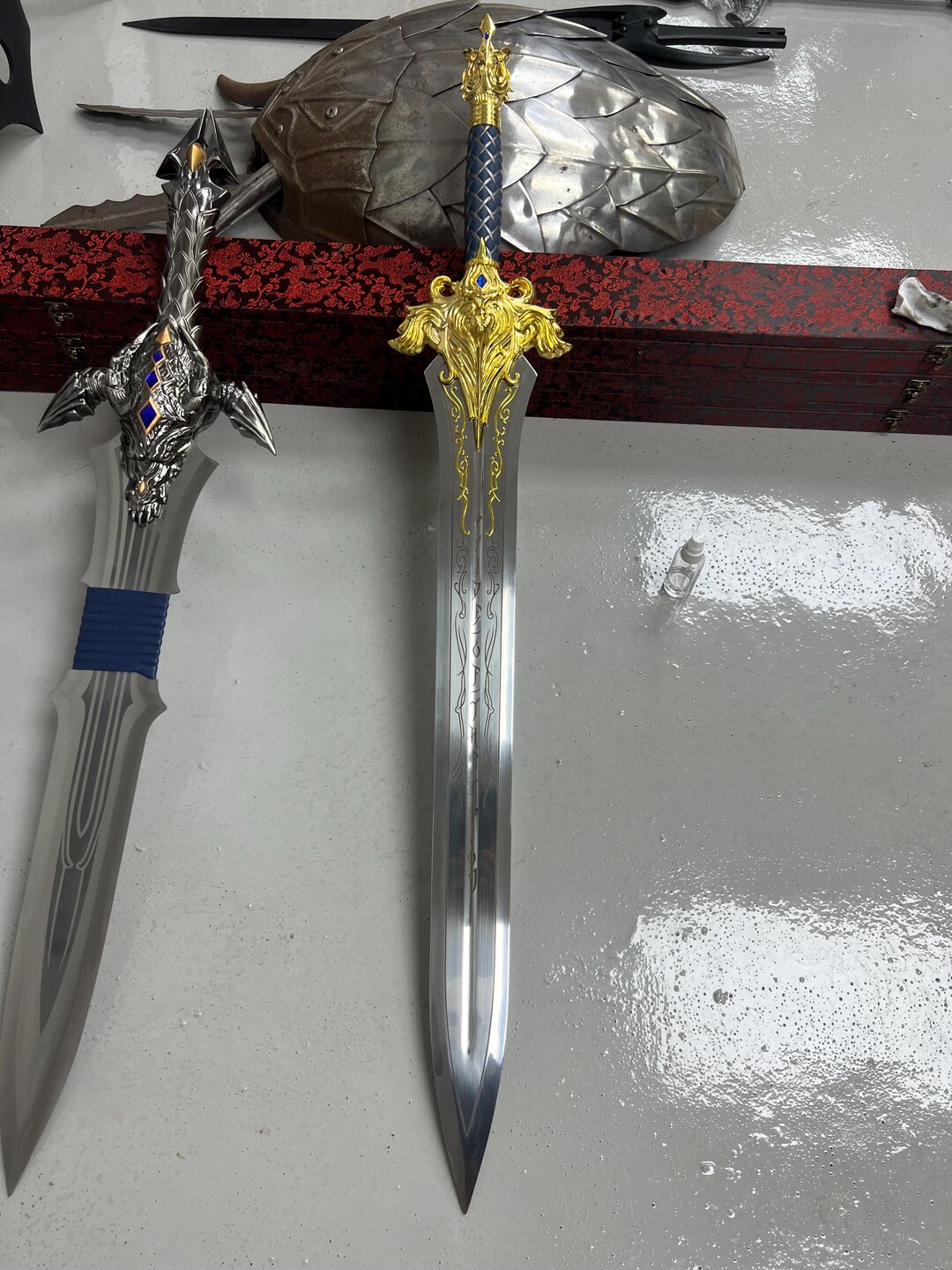 Warcraft Metal Steel Gold Silver Stormwind Soldier Lion Sword Blade ...