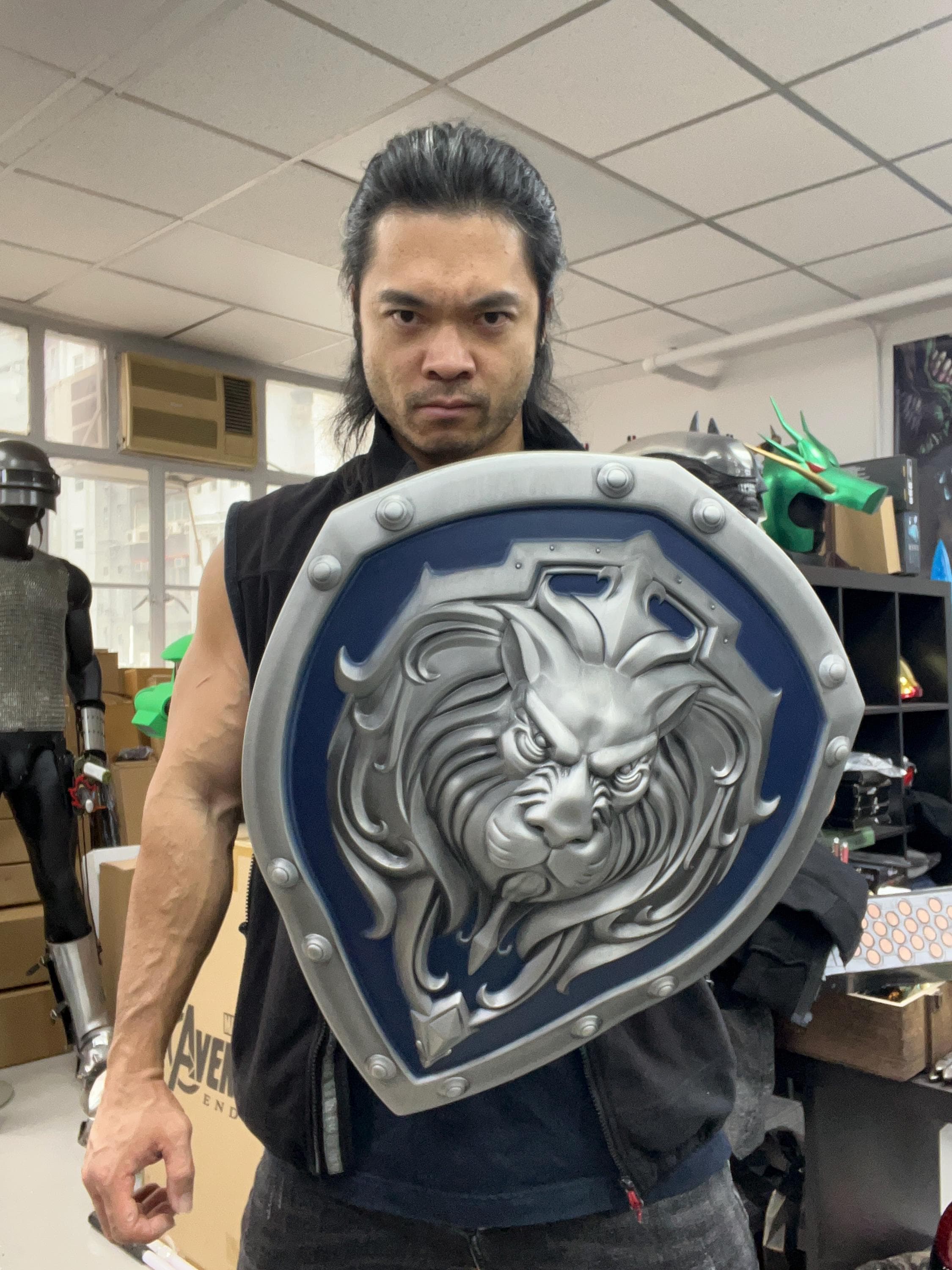 WOW Warcraft Metal Lion Shield Steel Sword Cosplay Weapon Armor - Etsy