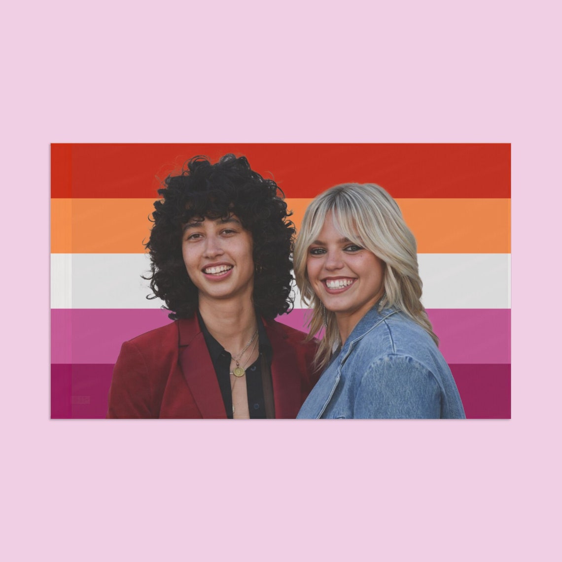 Towa Bird and Renee Rapp Lesbian Flag Banner Sapphic Pride Flag, Towa ...
