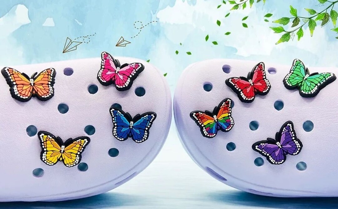 Croc Charms Butterfly Charms Butterflies Shoe Charms Pink Butterfly ...