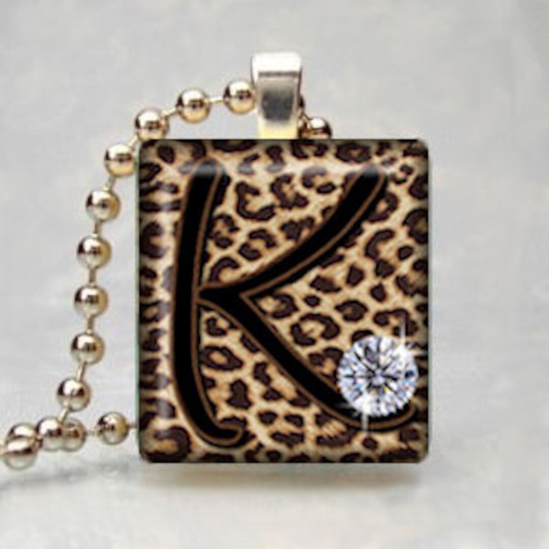Scrabble Tile Images Initials Alphabet Animal Print Black Diamond ...