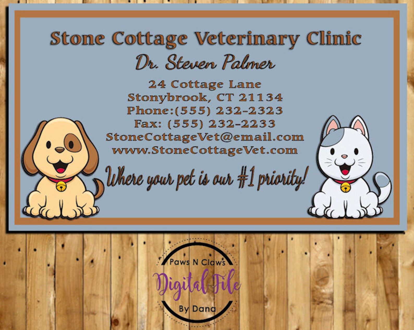 Professional Custom Business Card Perfect for a Vet | Etsy