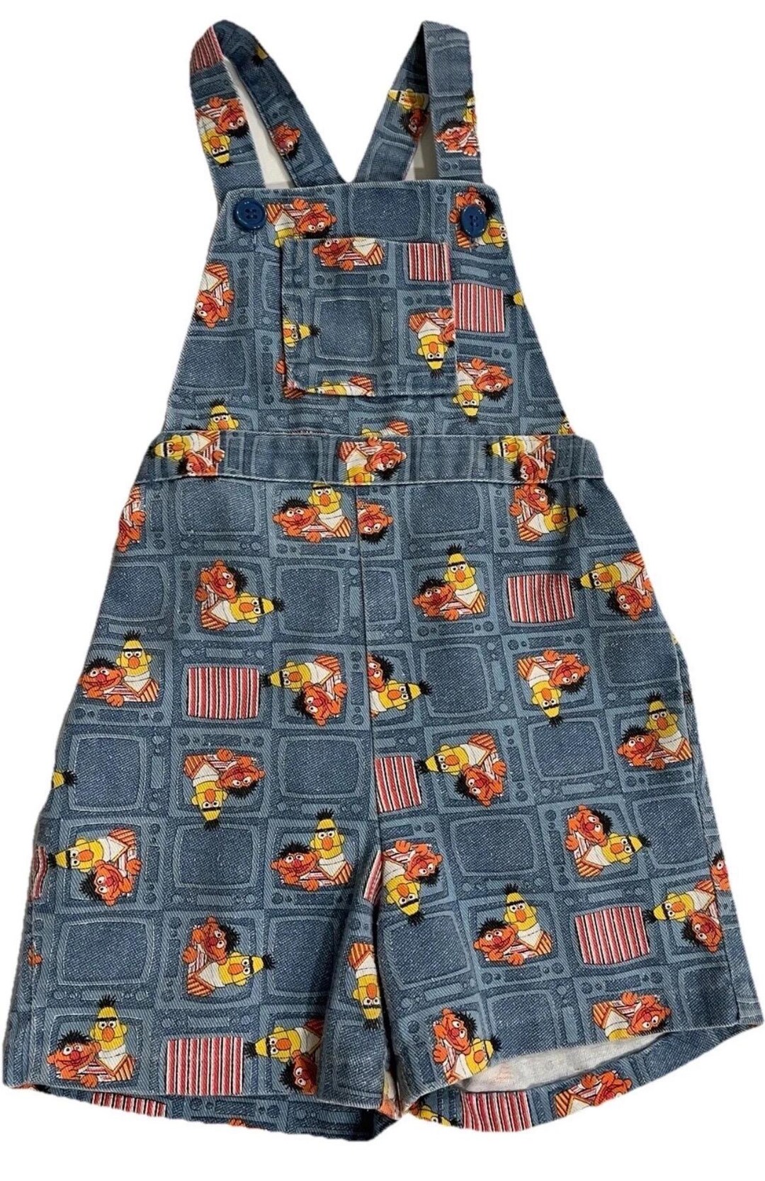 RARE! VTG Sesame Street Overalls Burt & Ernie - Size 6X (would Fit 4T ...