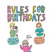 Birthday Card Rules for Birthdays - Etsy