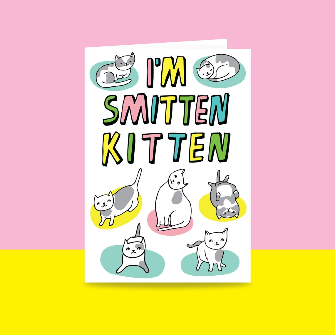 Romantic Card I'm Smitten Kitten - Etsy