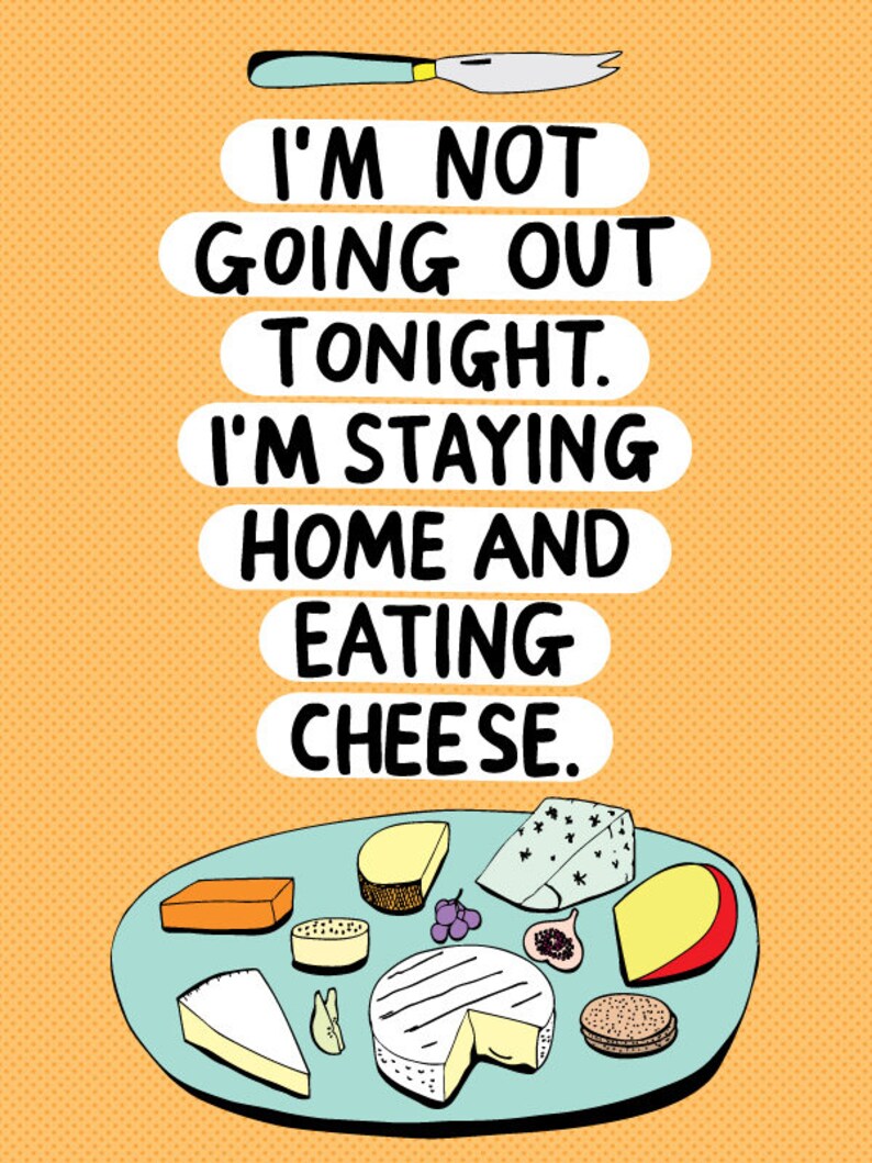 Art Print I'm Not Going Out Tonight. I'm Staying - Etsy