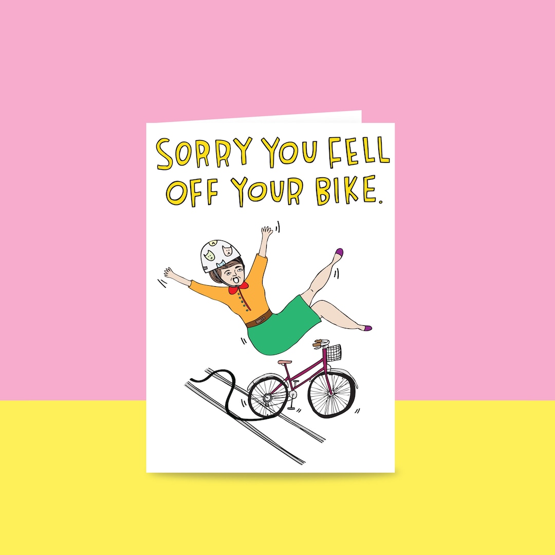 Sorry Card Sorry You Fell off Your Bike - Etsy