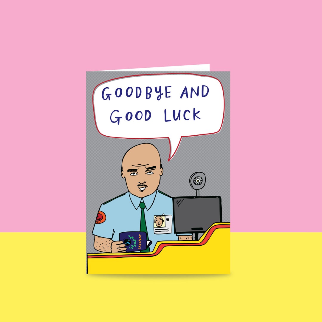 Greeting Card Goodbye and Good Luck - Etsy