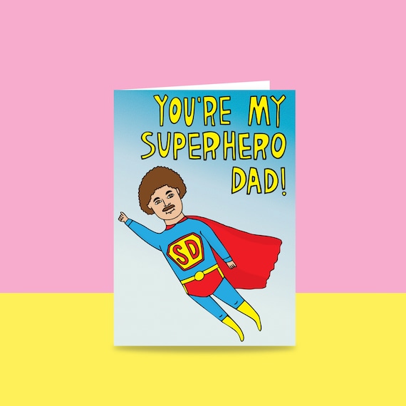 Father's Day Card You're My Super Hero Dad | Etsy