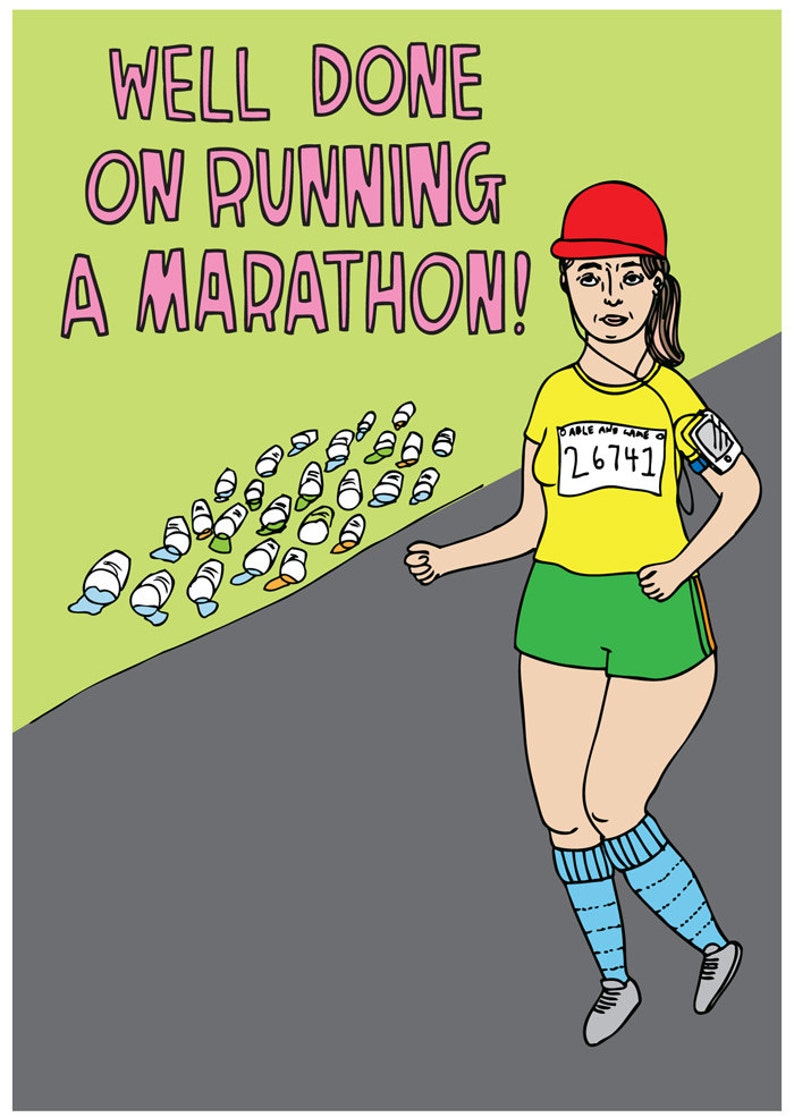 Congratulations Card Well Done on Running A Marathon - Etsy Congratulations Card Well Done on Running A Marathon - Etsy