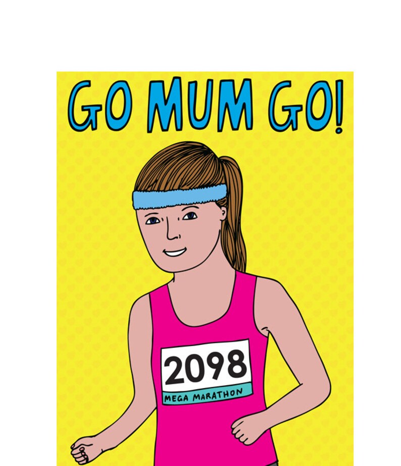 Mothers Day Card Go Mum Go | Etsy
