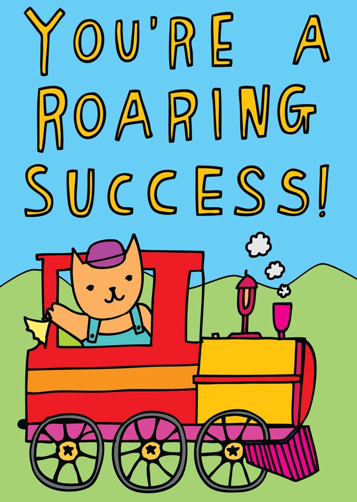 Congratulations Card You're A Roaring Success | Etsy