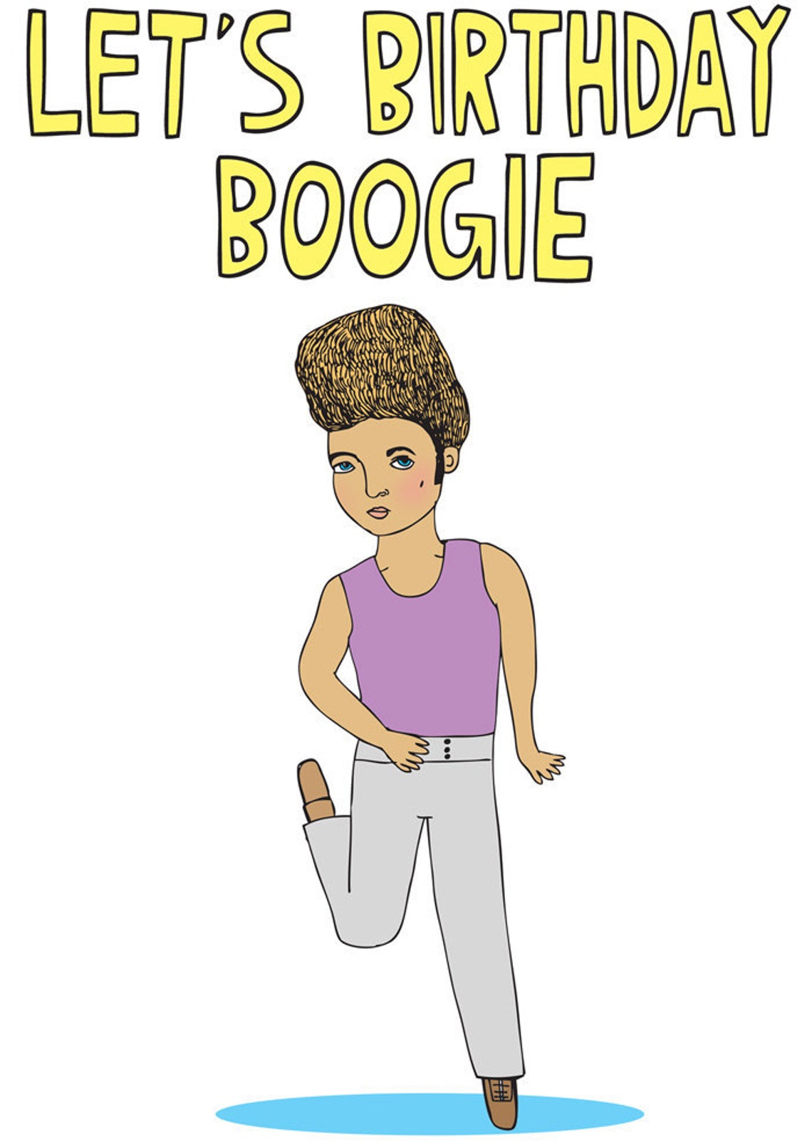 Birthday Card Let's Birthday Boogie BOY VERSION - Etsy